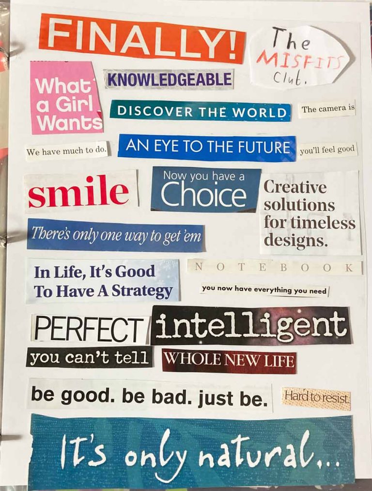 How to Make Collage Sheets With Words + Phrases - Artjournalist