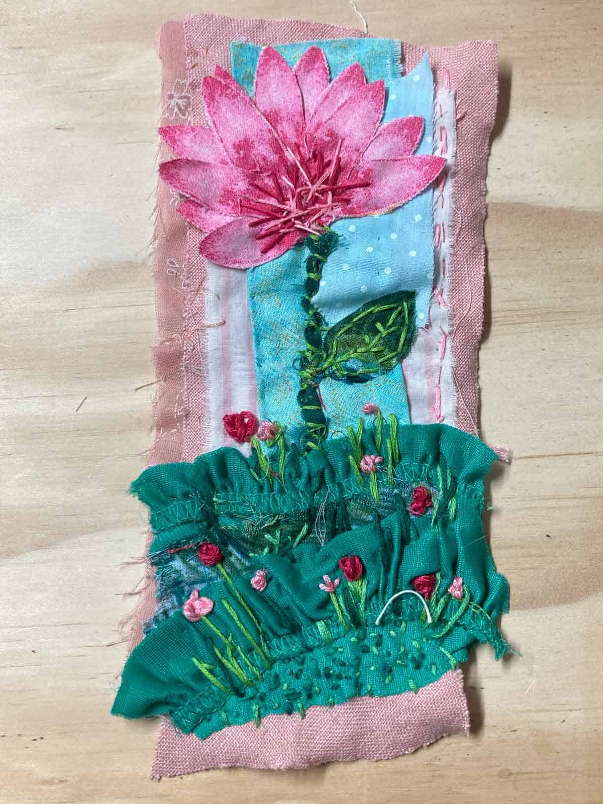 Fabric Flower Collages - Artjournalist
