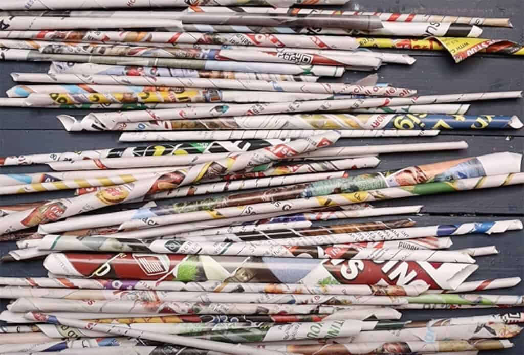 How to Make Paper Reeds From Junk Mail + Newspaper